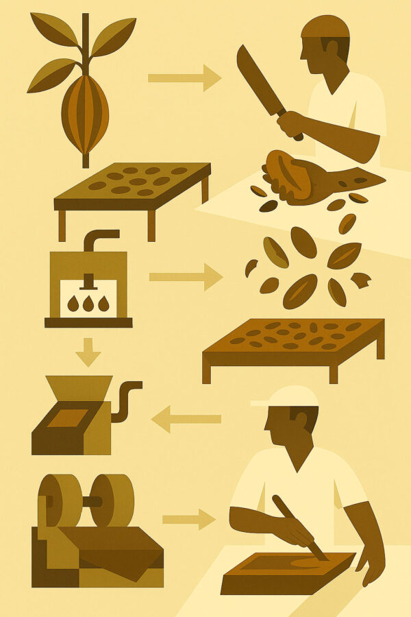 Fabrication du chocolat bean-to-bar : les 10 étapes clés - ORFÈVE ...